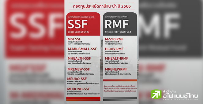 MFC คัด 10 กองทุนเด่น “SSF-RMF” ลดหย่อนภาษี สร้างพอร์ตเติบโตระยะยาว